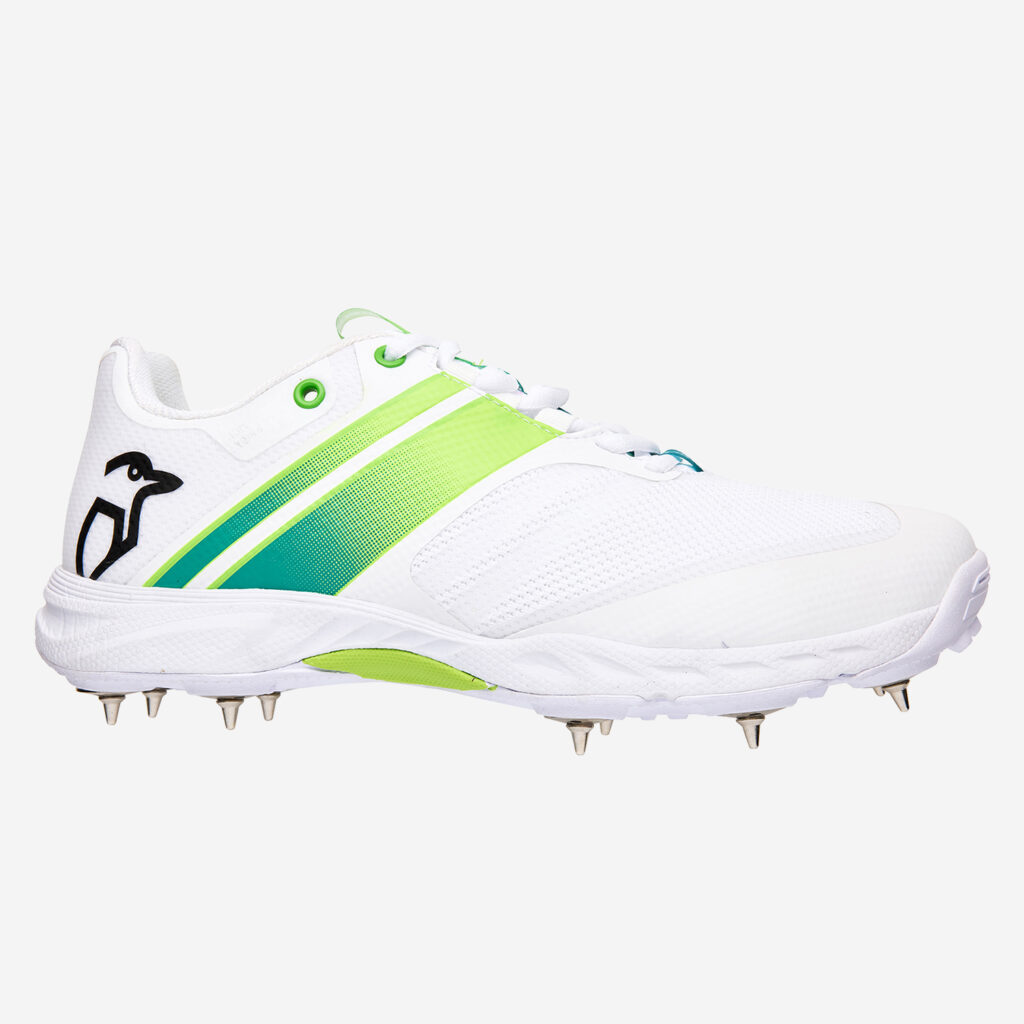 Kookaburra Pro 2.0 Metal Spike Cricket Shoe – Lime/White – TOTAL SPORTS ...