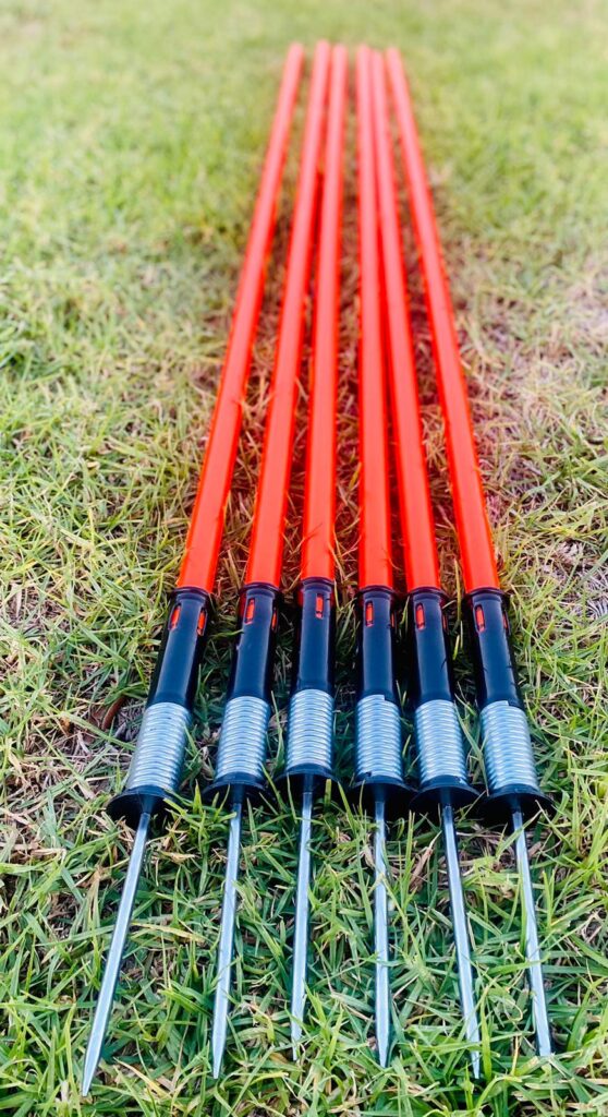 TSA 1.8m Pro Multi Spike Spring Agility Pole (Pack Of 4 Poles) – TOTAL ...