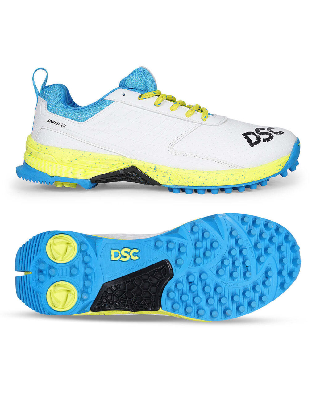 DSC Jaffa 22 Rubber Spike Cricket Shoes – Lime – TOTAL SPORTS AUSTRALIA